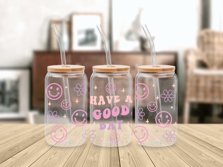 Positive Affirmation Libby Cups, 16oz, Daily Manifestation Reminders, Beer Can Glass With Lid ...