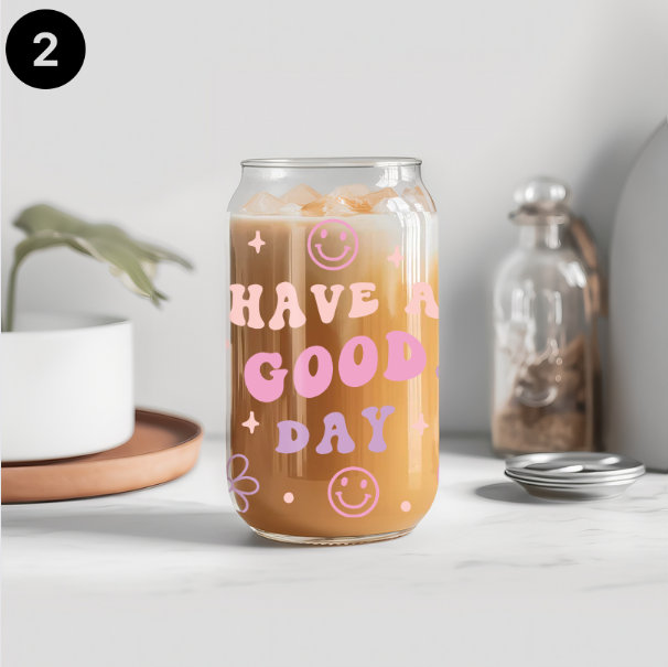 Positive Affirmation Libby Cups, Mental Health Iced Coffee Cup, 16oz ...