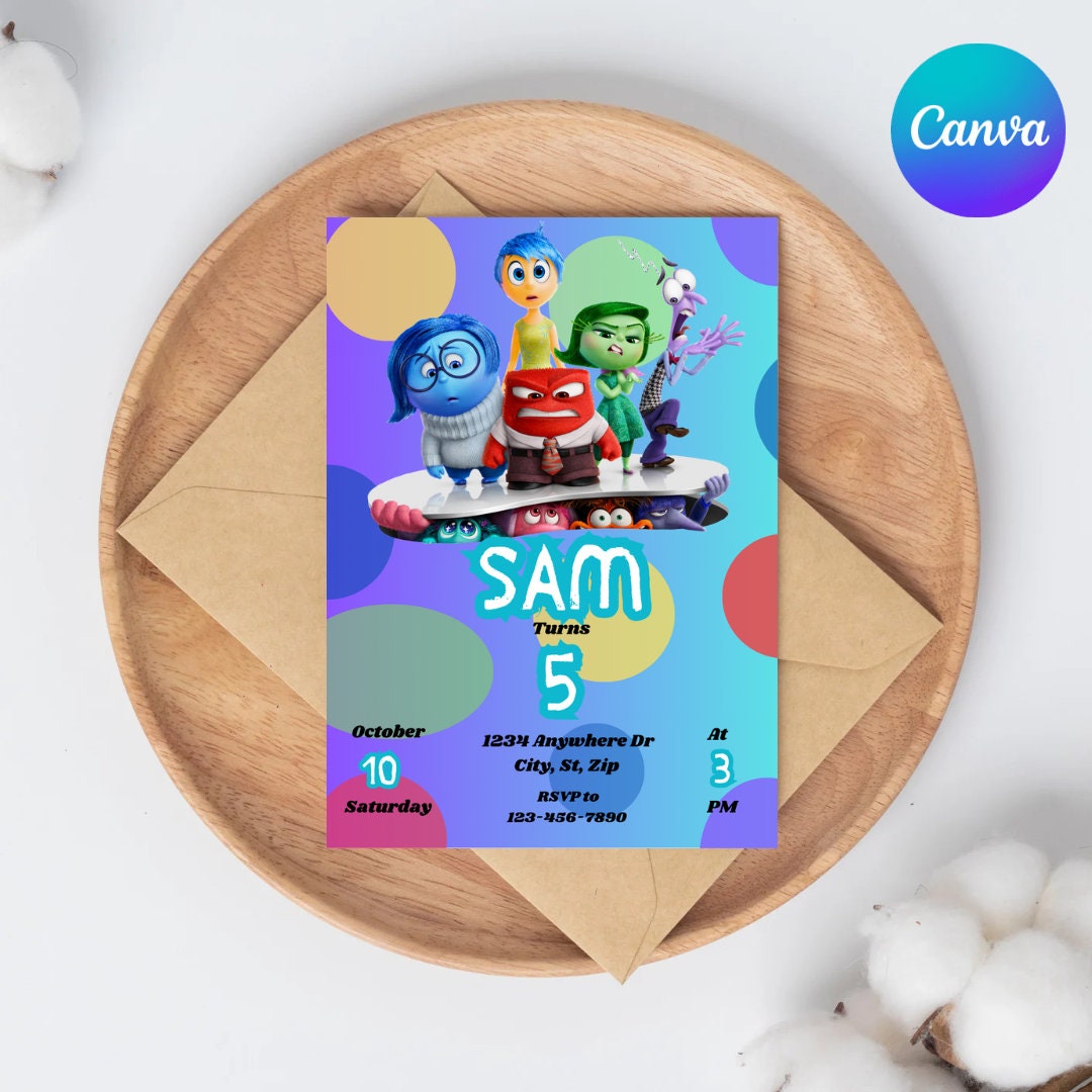 Editable Inside Out Invitation - Etsy