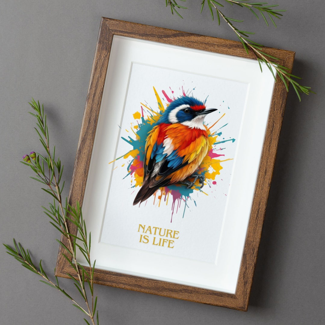 POP ART Bird Canva-pop Art Bird Fashion Canvas Bird Wall Art Print Art ...