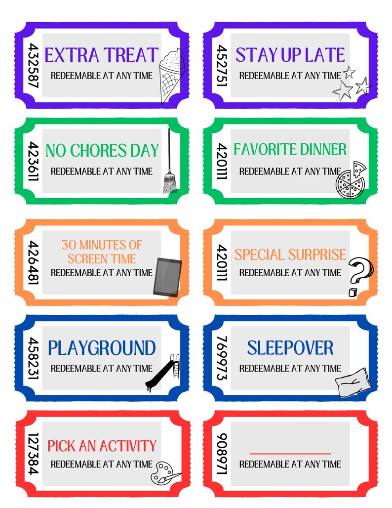 Encourage Positive Behavior With Our Kids Reward Coupon Printable Book ...