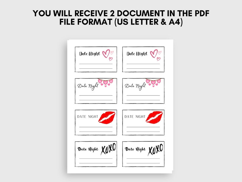 Printable Date Night Coupons: Customizable Romance for Every Occasion ...