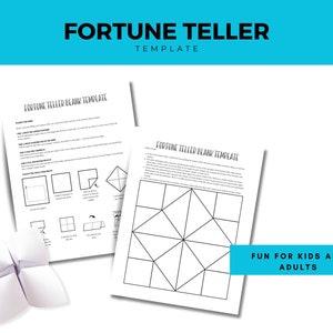 Fortune Teller Template / Instant PDF Download / Stress Catcher for ...