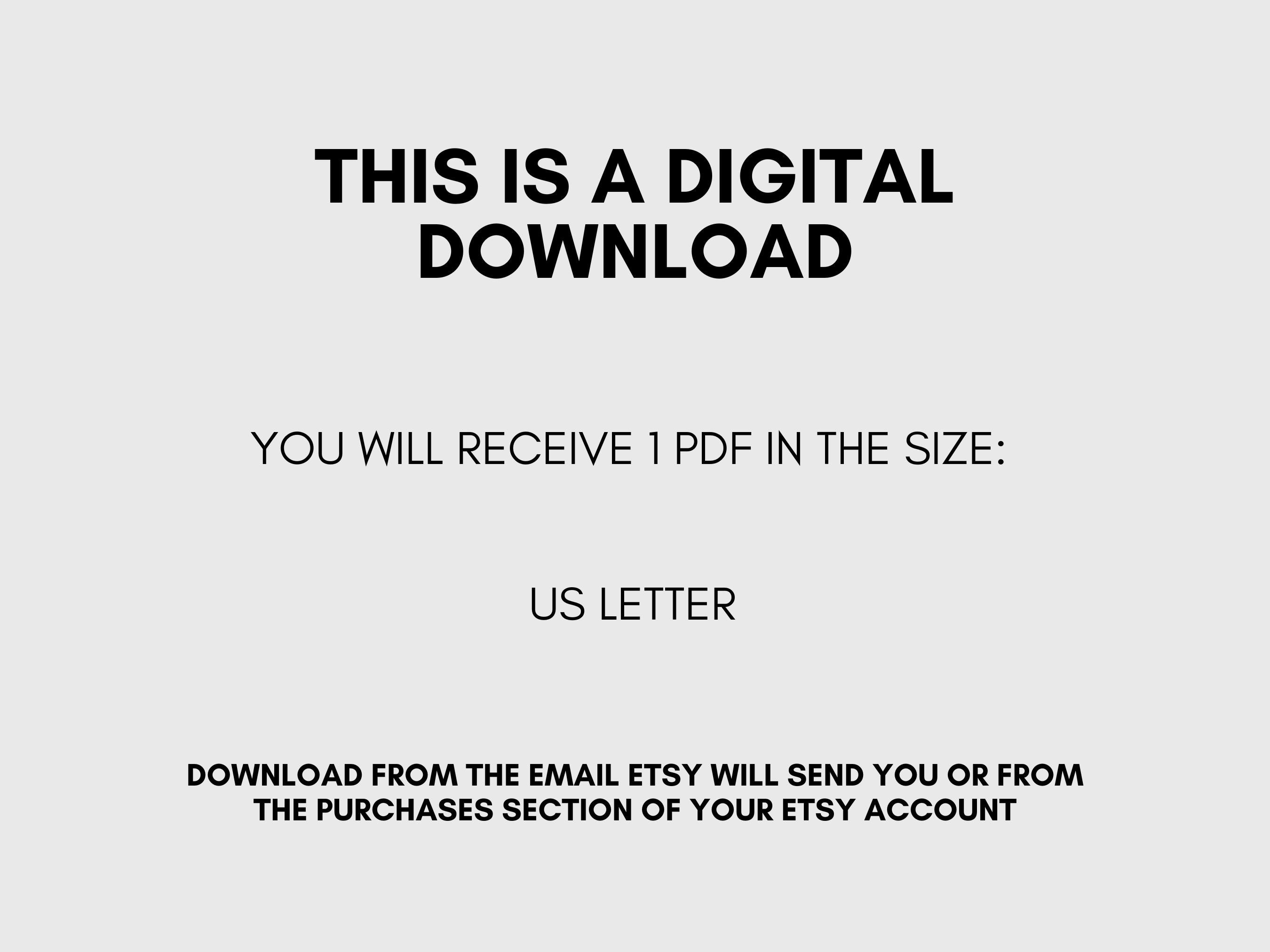 Kids Thank You Note Template / Instant PDF Download / 5 X 7 Card ...