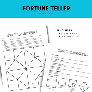 Fortune Teller Template / Instant PDF Download / Stress Catcher for ...