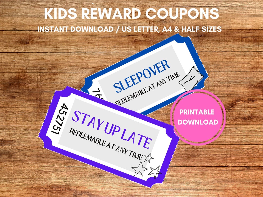 Encourage Positive Behavior With Our Kids Reward Coupon Printable Book ...