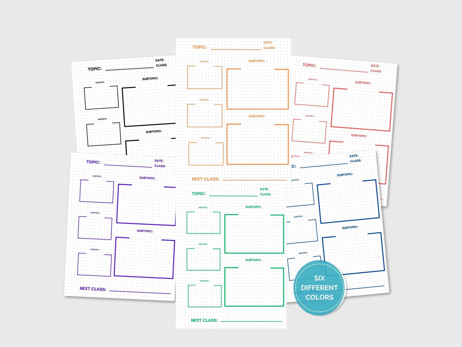 Boxing Method Note-taking Templates | US Letter, A4, A5 (digital ...