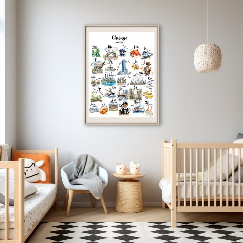 Chicago Alphabet Printable Poster Digital Download Wall Art - Etsy