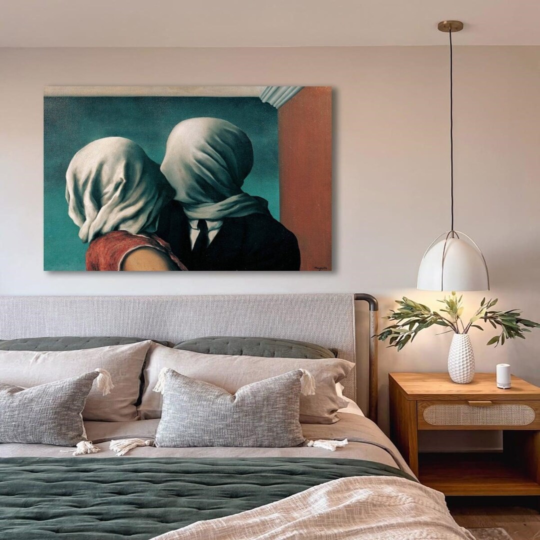 Rene Magritte the Lovers, Rene Magritte Canvas Print, Lovers Art Canvas ...