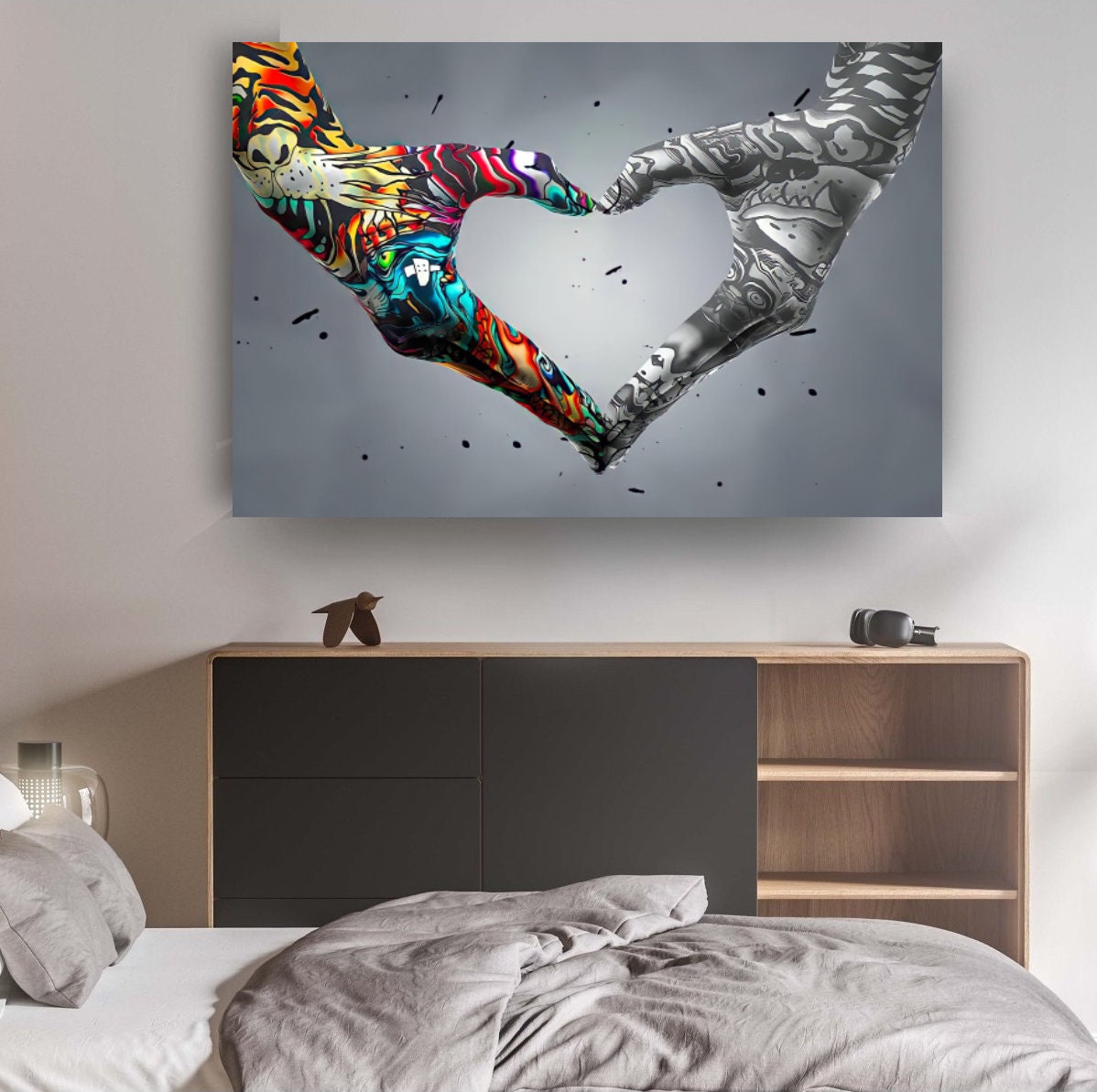 Couple Heart Hands Graffiti Art Couple Graffiti Wall Art - Etsy