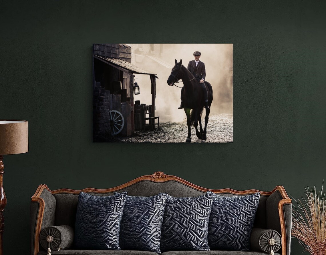 Thomas Shelby Peaky Bliders Art Poster Canvas, Movie Poster for Gift ...