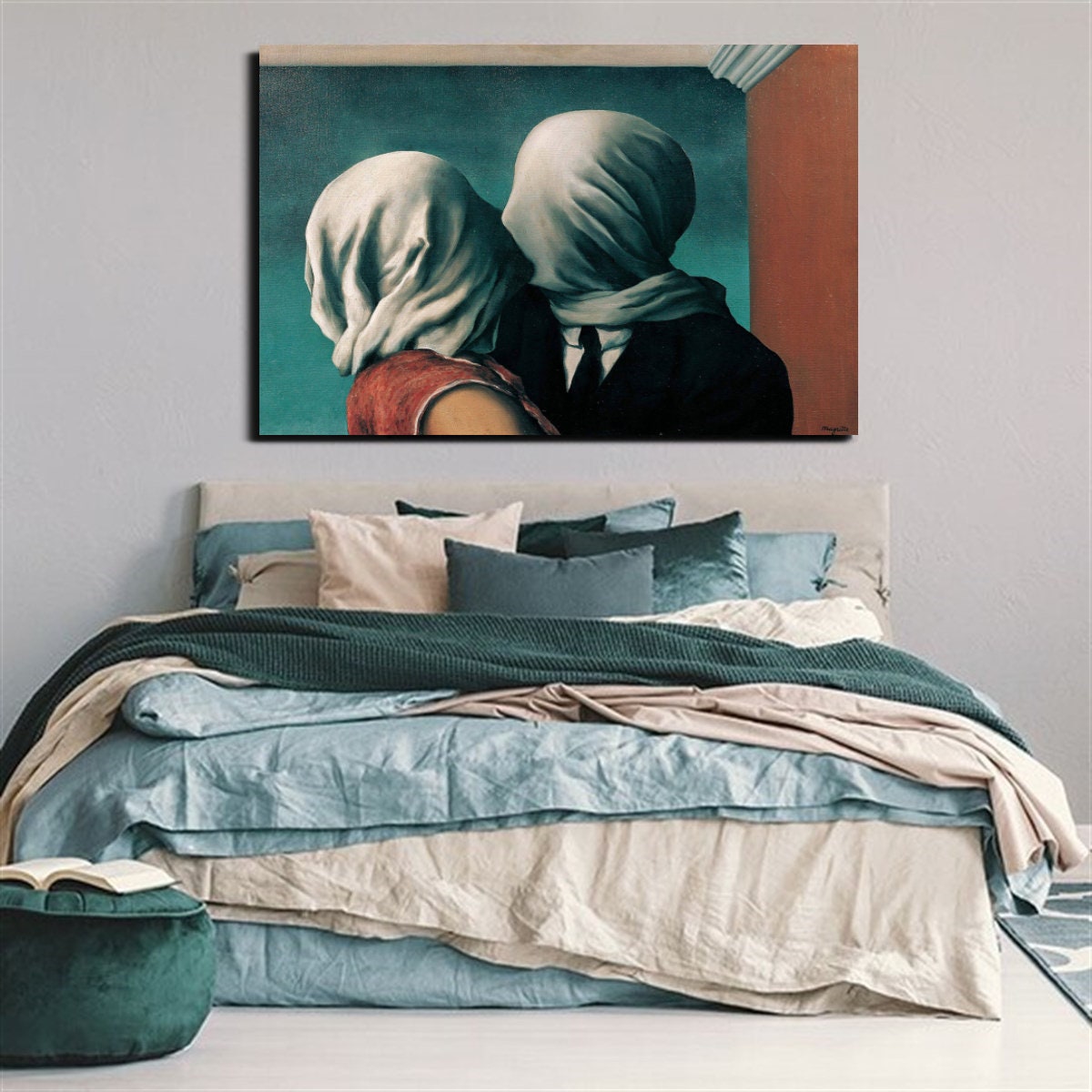 Rene Magritte the Lovers, Rene Magritte Canvas Print, Lovers Art Canvas ...