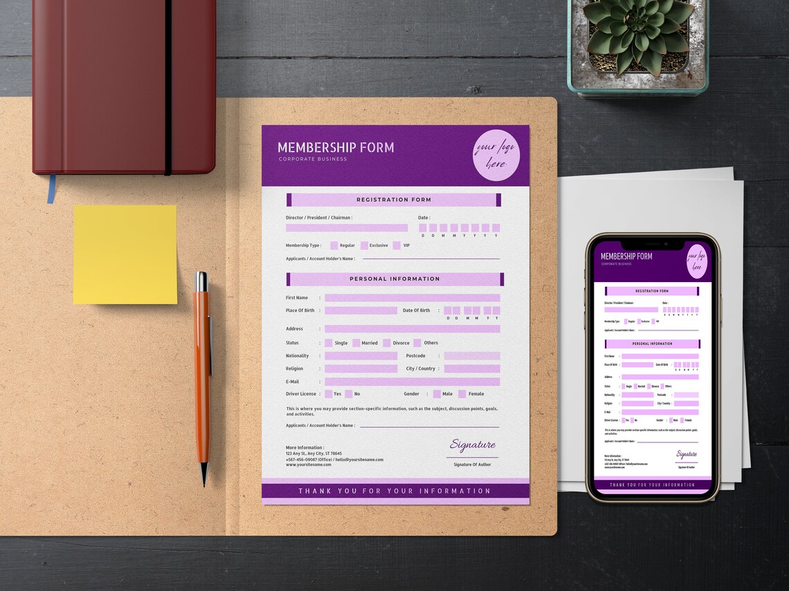 Editable Membership Form New Member Intake Form Editable - Etsy