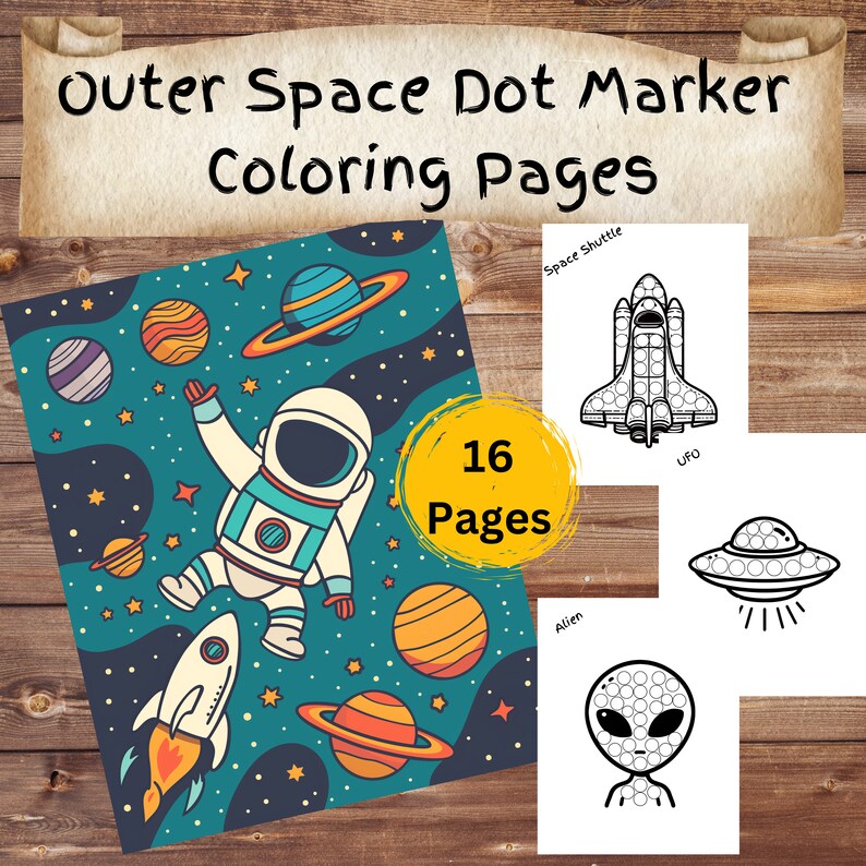 Outer Space Dot Marker Worksheets, Dot Marker Activities for Toddlers ...