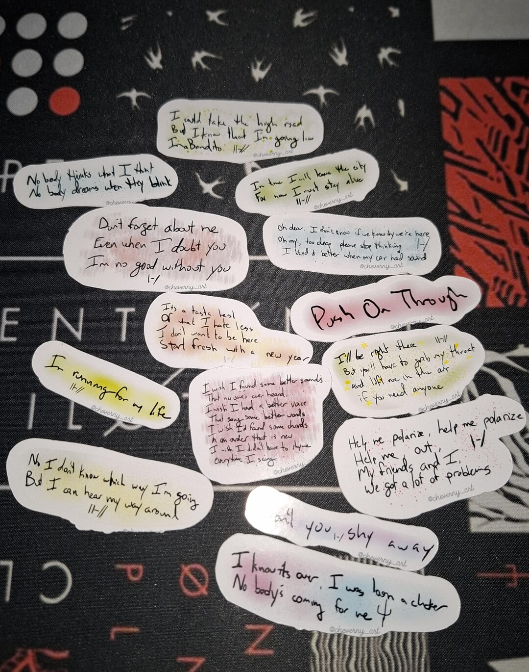 Twenty One Pilots Tyler Handwriting Stickers - Etsy