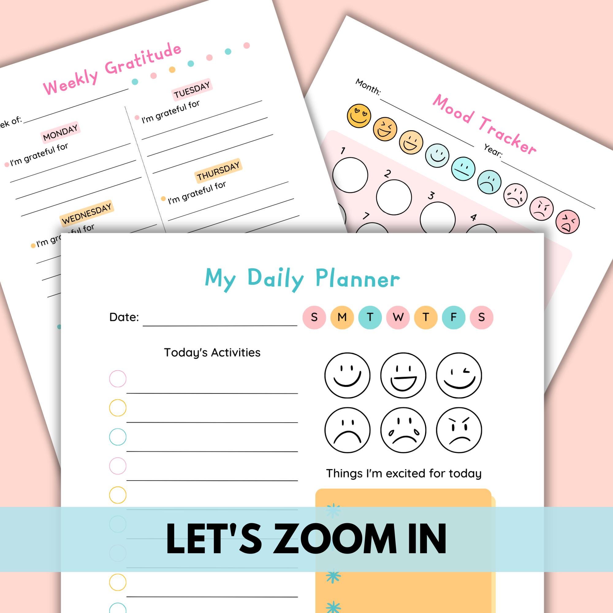 Kids Printable Planner – Daily and Weekly Planner for Kids, School ...