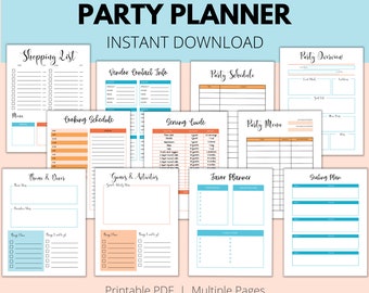 Printable Party Planner, Birthday Planner, Birthday Party Checklist ...