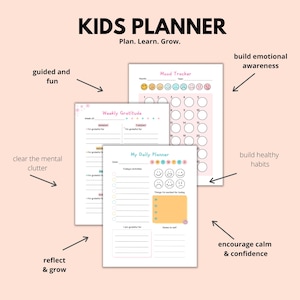 Kids Printable Planner – Daily and Weekly Planner for Kids, School ...