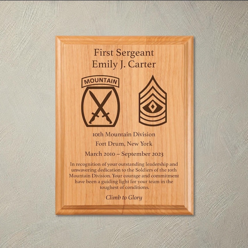 Military Going Away Plaque - Etsy