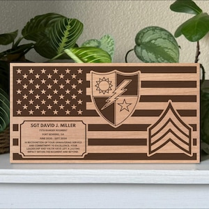 Custom Military Flag Plaque - Personalized Wood Flag - Etsy