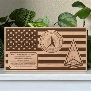 Custom Military Flag Plaque - Personalized Wood Flag - Etsy