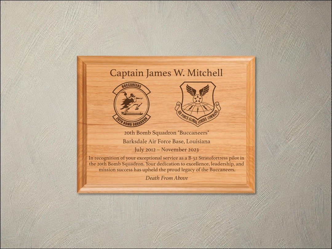 Custom Military Plaque - Personalized Wood Plaque Engraved With Unit ...