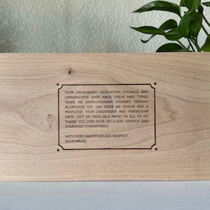 Custom Military Flag Plaque Personalized Alder Wood Engraved With Unit ...