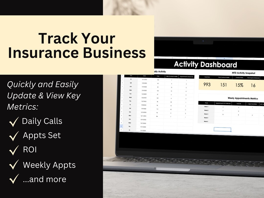 Insurance Agent Activity Dashboard Walkthrough - Track Key Metrics and ...