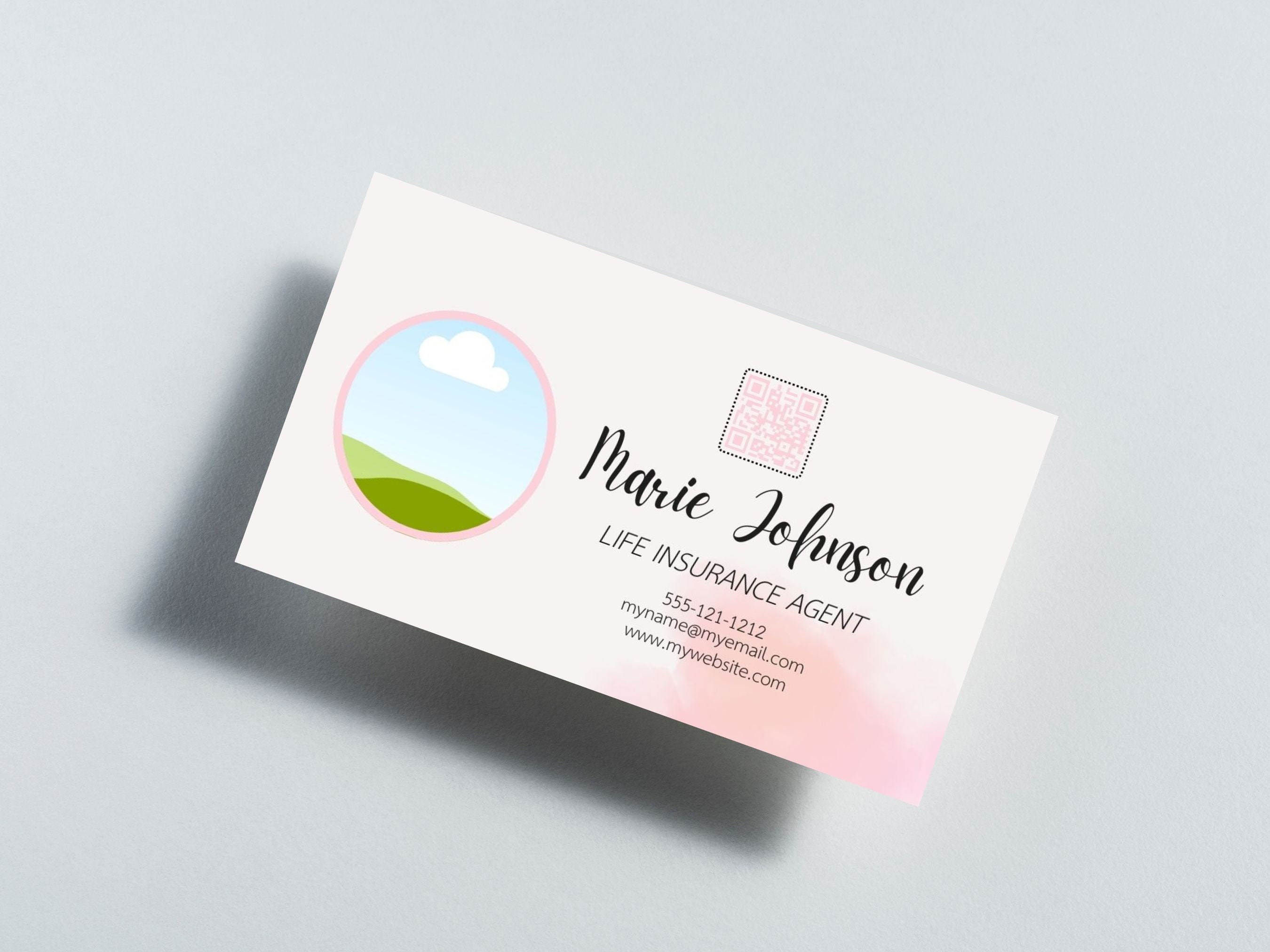 Insurance Agent Business Card | Canva Template - No Canva PRO Needed ...