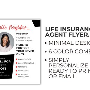 Life Insurance Agent Flyer Template: Editable Canva Design - Etsy