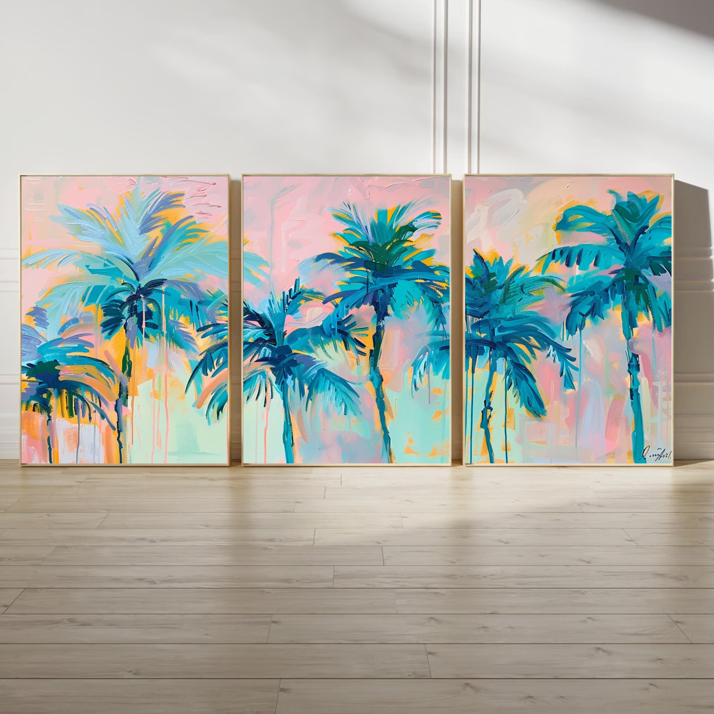 Tropical Serenity: Pastel Palm Dreams - Etsy