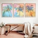 Digital File - Modern Funky Palm Tree Set of Three - Tropical Serenity ...