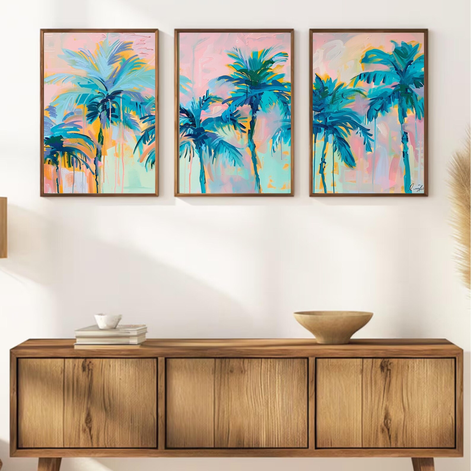 Tropical Serenity: Pastel Palm Dreams - Etsy