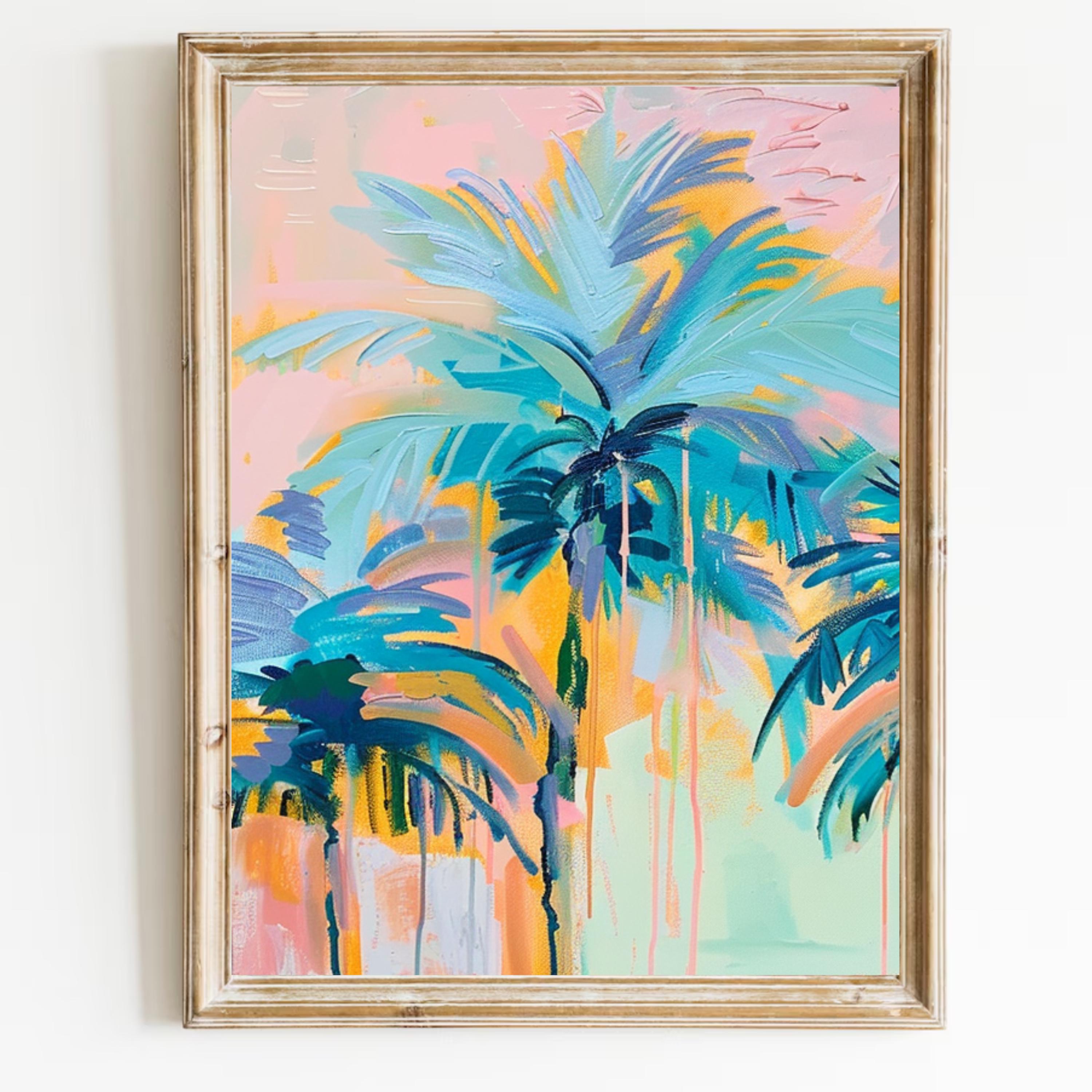 Tropical Serenity: Pastel Palm Dreams - Etsy