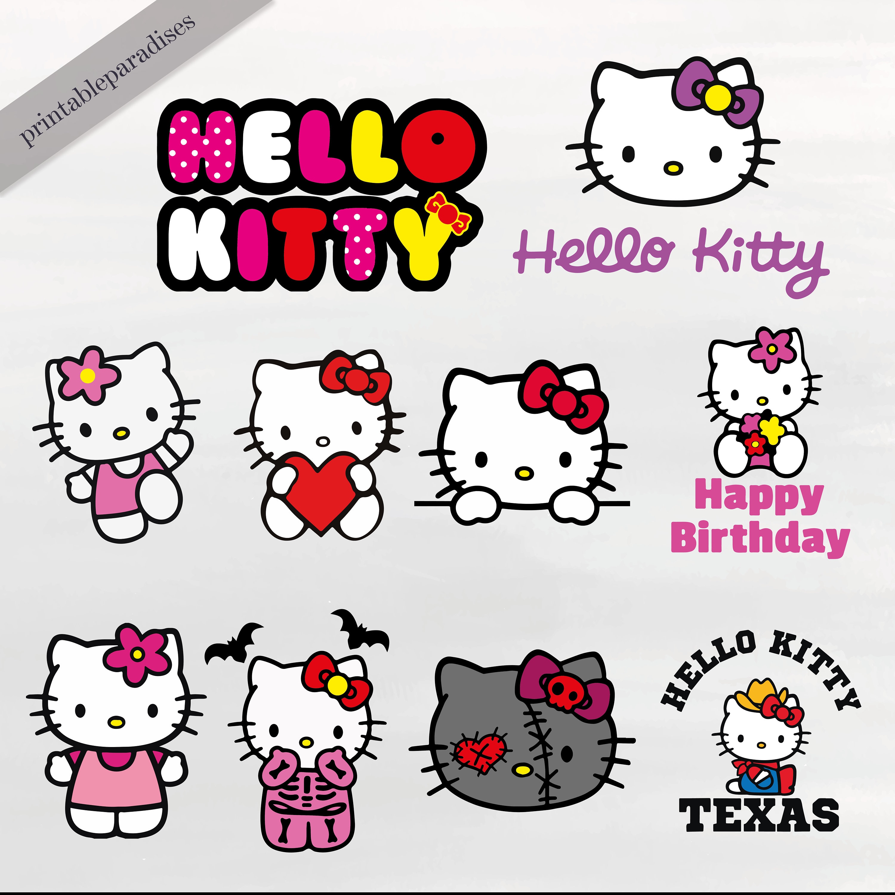 Kawaii Kitty Svg, Kawaii Kitty Svg Bundle, Cute Cat Svg, Kitty Svg ...