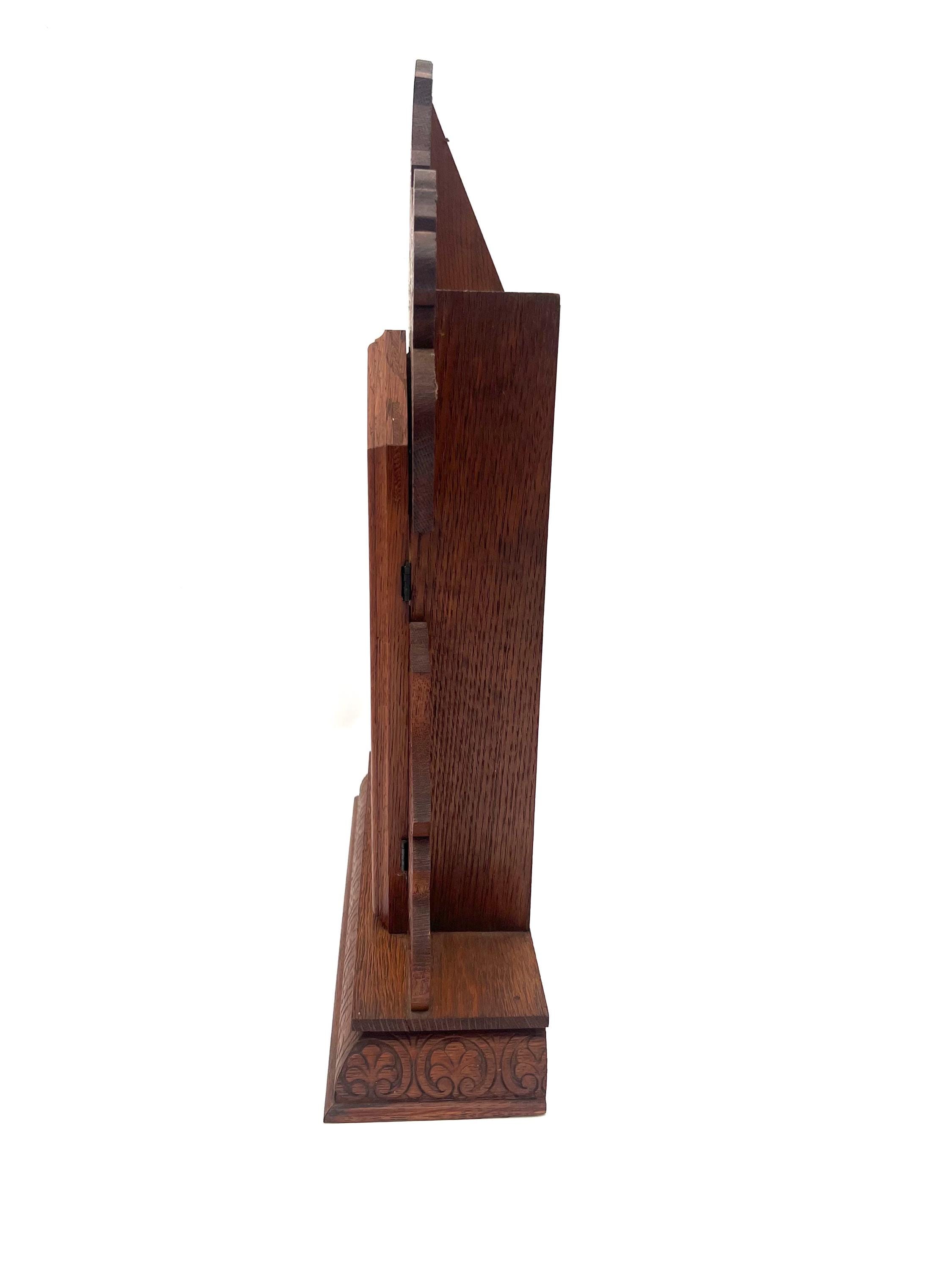Antique Ingraham Gingerbread Clock: Victorian Oak Mantel Clock, Working ...
