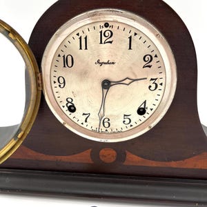 Vintage Ingraham Hathor Mantel Clock | 1920s Tambour Style | Deep Gong ...