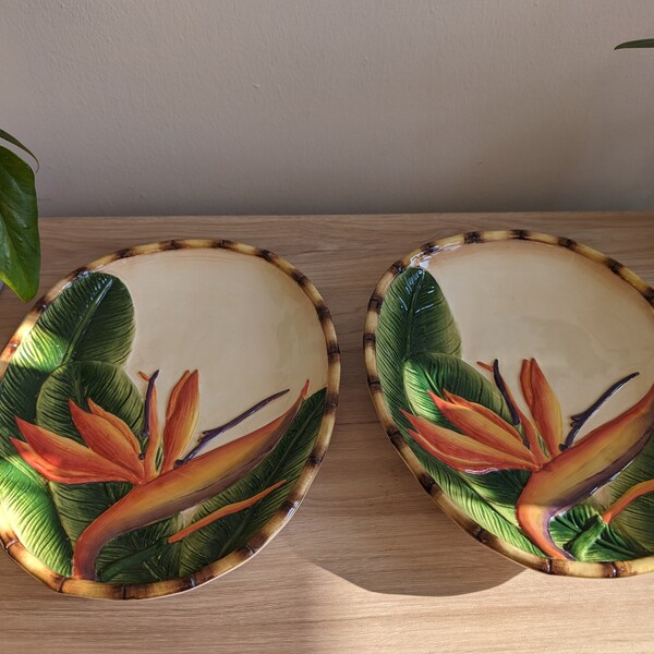 Vintage Floral Plate - Etsy