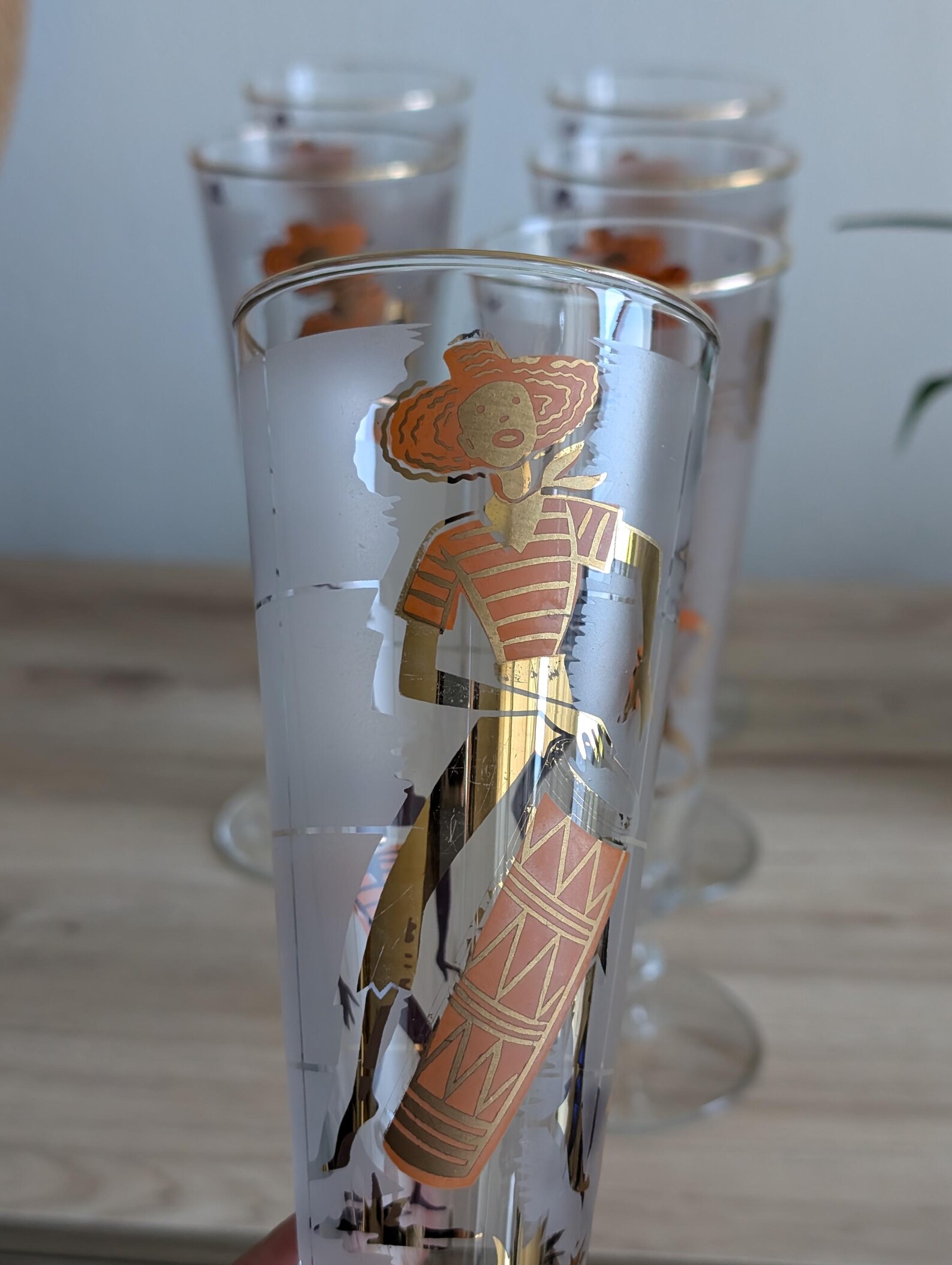 Vintage MCM Libbey Caribbean Calypso Pilsner Glass - Set of 6 - Etsy