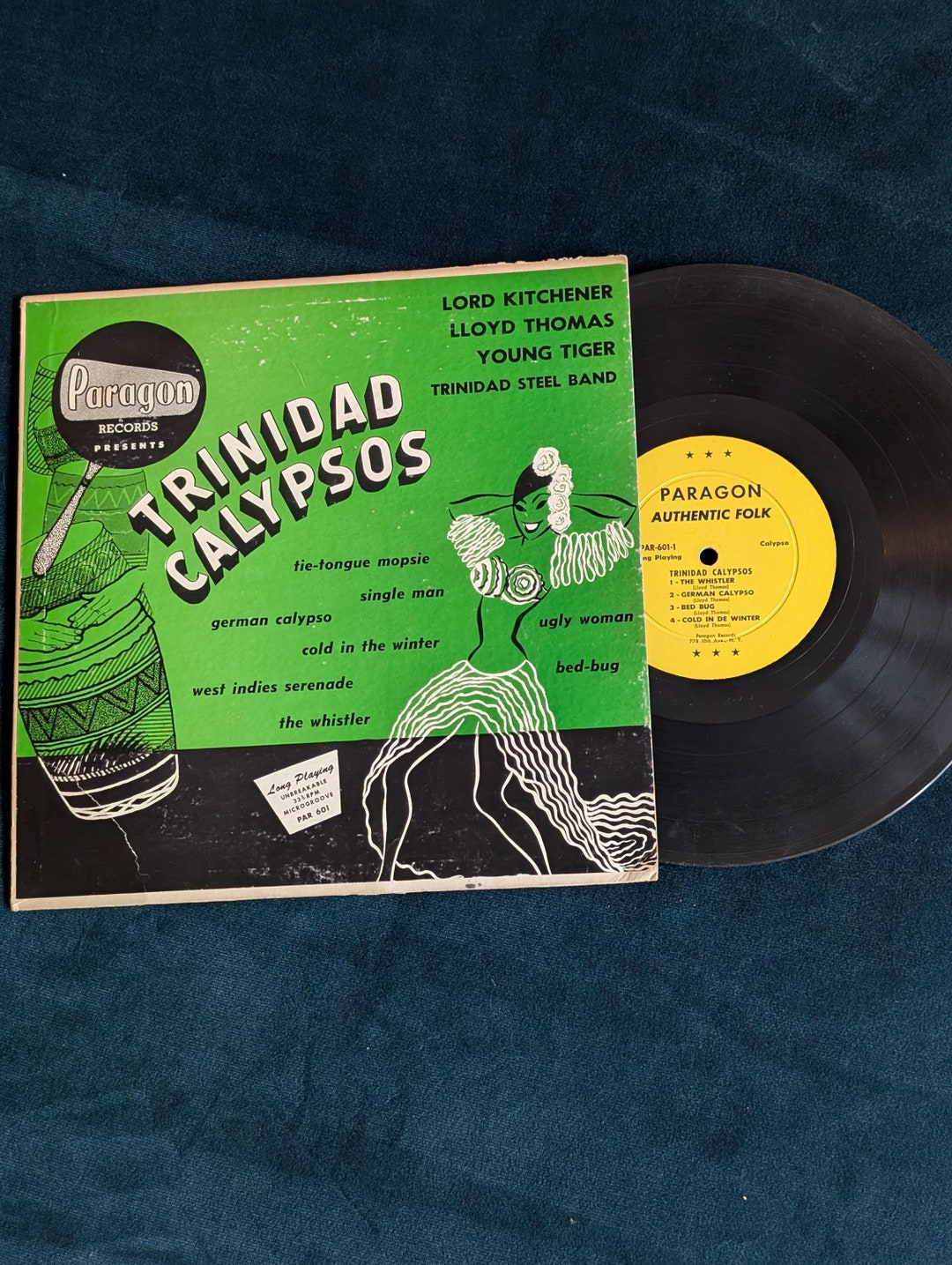 Vintage 1950's Trinidad Calypsos 10” Vinyl Record Includes Lord ...