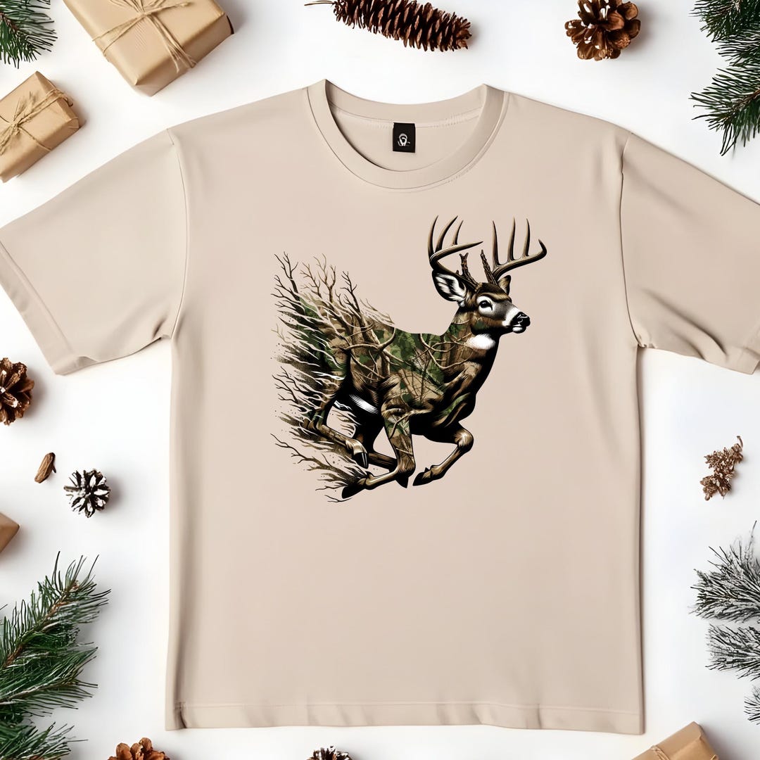 Deer Fade Into Thicket, Ready to Press DTF TRANSFER - Etsy
