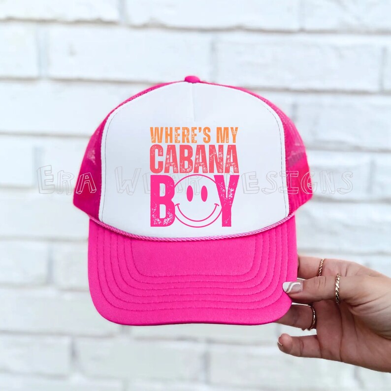 Wheres My Cabana Boy Trucker Hat, Summer Trucker Cap, Pool Trucker Hat ...