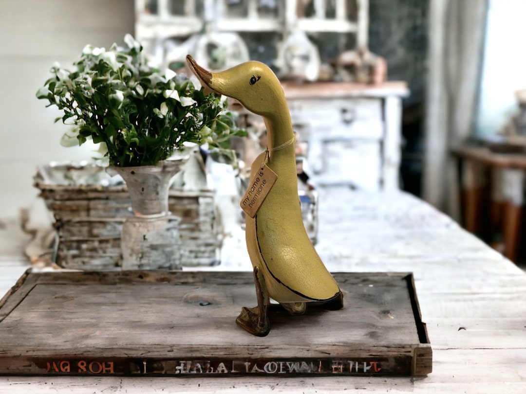 Authentic Vintage Hand Crafted Wood Duck. Artisan Carved Wood Duck ...