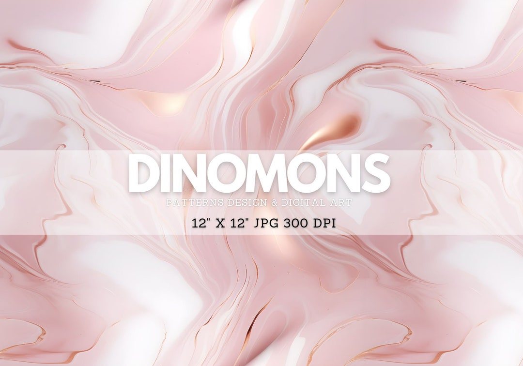 4 Luxury Rose Gold Marble Digital Paper, Smooth Texture Instant ...