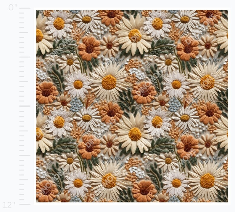 Vintage Soft Color Floral Embroidery Style Seamless Patterns, Brown ...