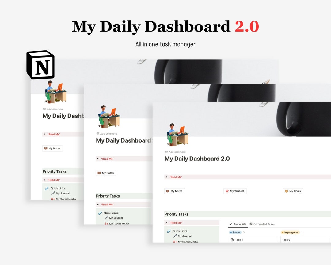 Notion Template Notion To-do List Template Notion Task - Etsy
