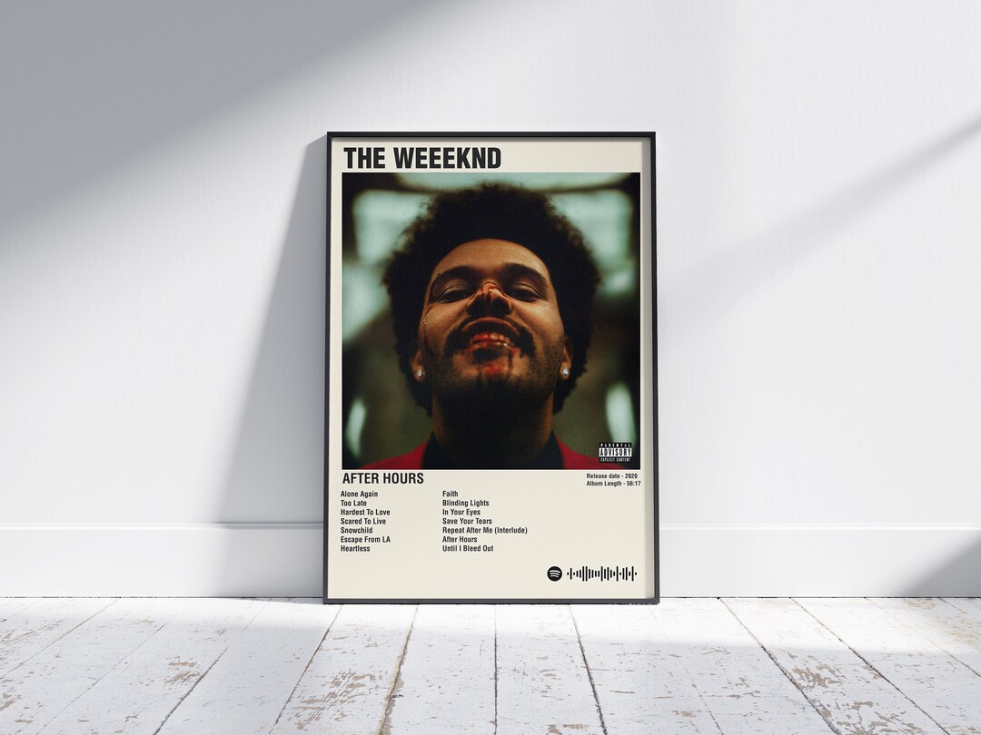 The Weeknd After Hours Poster, the Weeknd Poster, After Hours Poster - Etsy