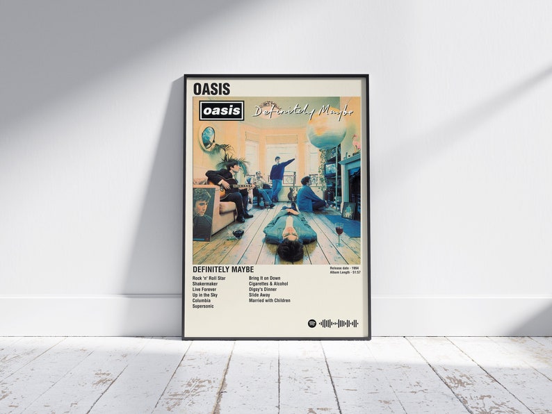 Oasis Definitely Maybe Poster, Oasis Poster, Definitely Maybe Poster ...