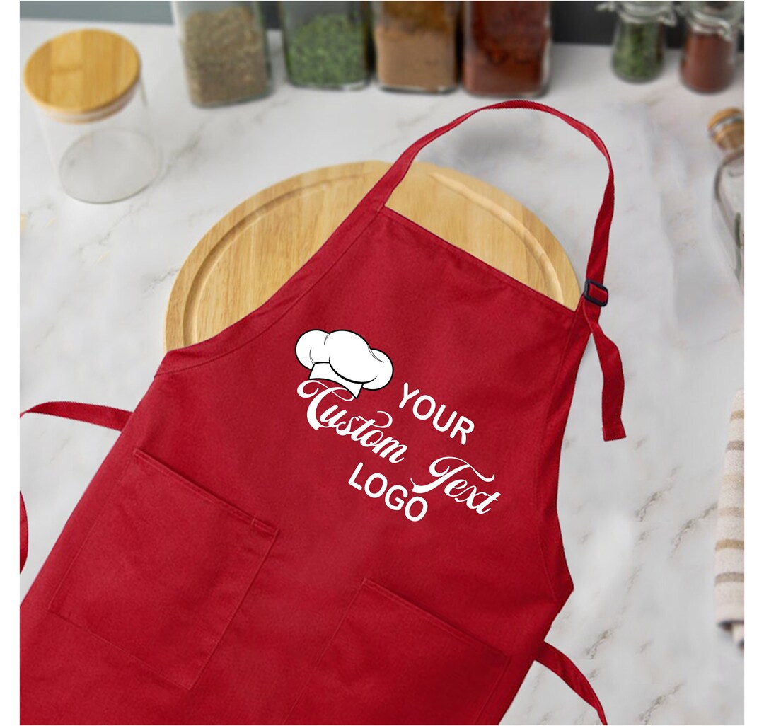 Custom Logo Apron, Valentine's Day Gift, Personalized Apron, Custom ...