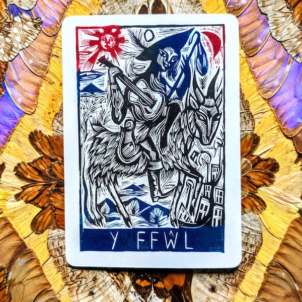 Tarot Card Deck Linocut - Etsy